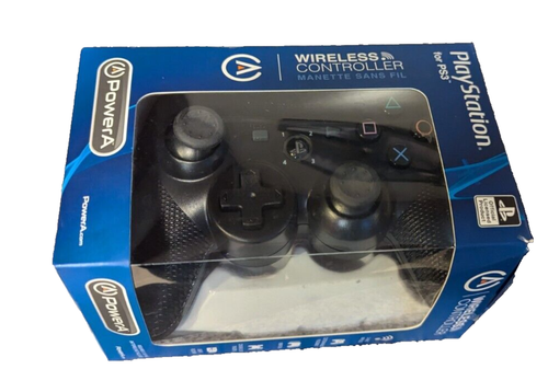 Power A PlayStation 3 PS3 Wireless Black Controller and USB RF Receiver ...