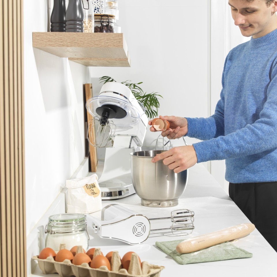 Salter Boston Stand Mixer Electric 5L Stainless Steel Mixing Bowl 8 ...