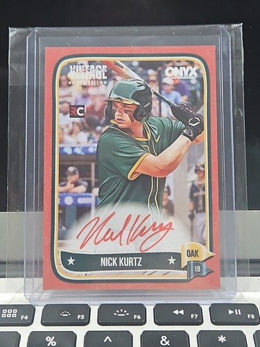 Nick Kurtz 14/25 Rookie Auto 2025 Onyx Red Ink Autograph Vintage ...