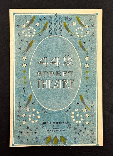 1926 44th Street Theatre New York City Night in Paris Vintage Playbill ...