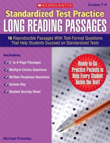 Standardized Test Practice - Long Reading Passages, Grades 7-8 : 16 ...