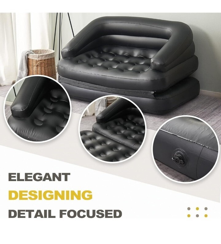 DIMAR GARDEN Inflatable Couch Outdoor Blow Up Sofa,Air Sofa Bed for ...