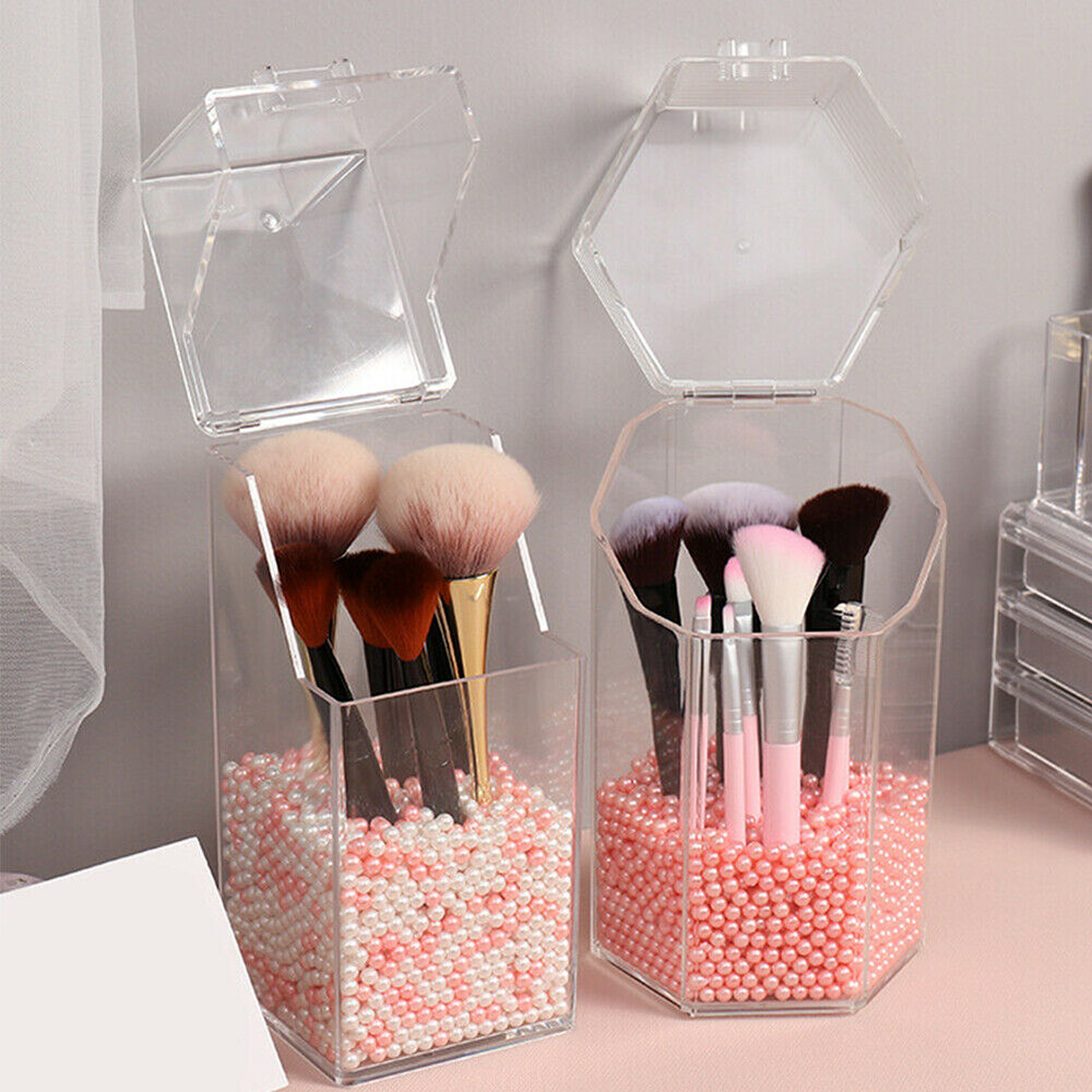 Acrylic Makeup Box With Lid | Saubhaya Makeup