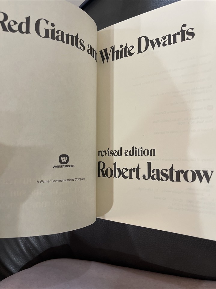 Red Giants And White Dwarfs By Robert Jastrow EUC 1979 Warner Books | eBay