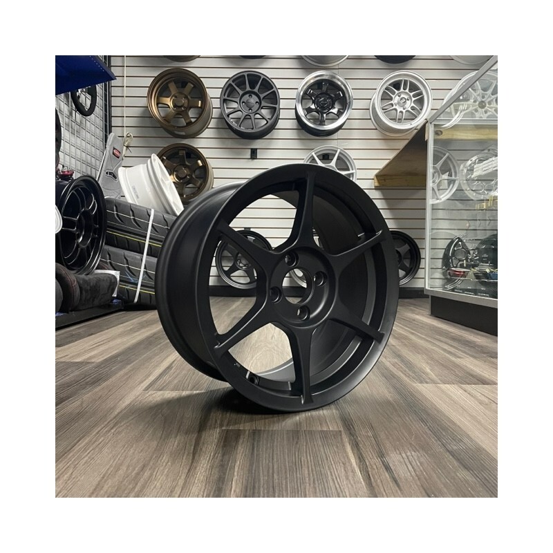 TFS401 356 Wheels 15X7 +35 4X100 Civic Miata EG DC Matte Black Kosei ...