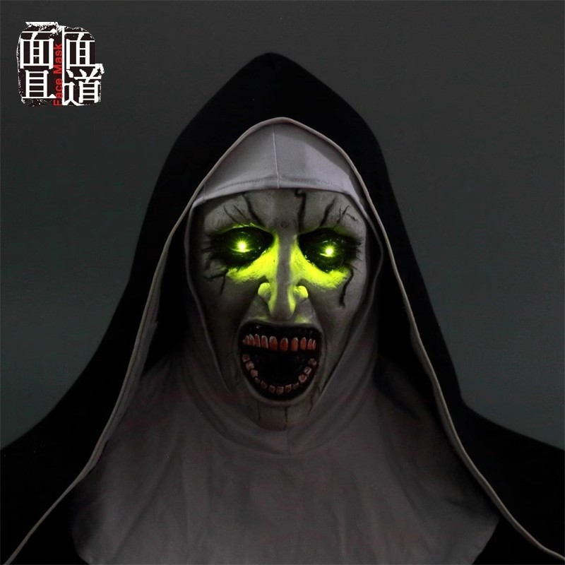 Scary Cosplay The Nun Full Face Halloween Mask Costume Horror Creepy ...