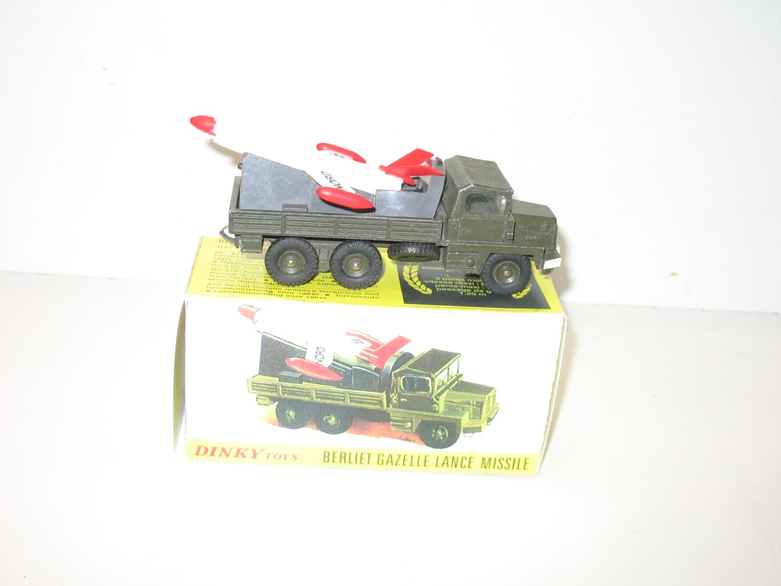 Dinky Toys Truck Gazelle Lance Missile Rocket Nord R20 Ref 816 Military ...