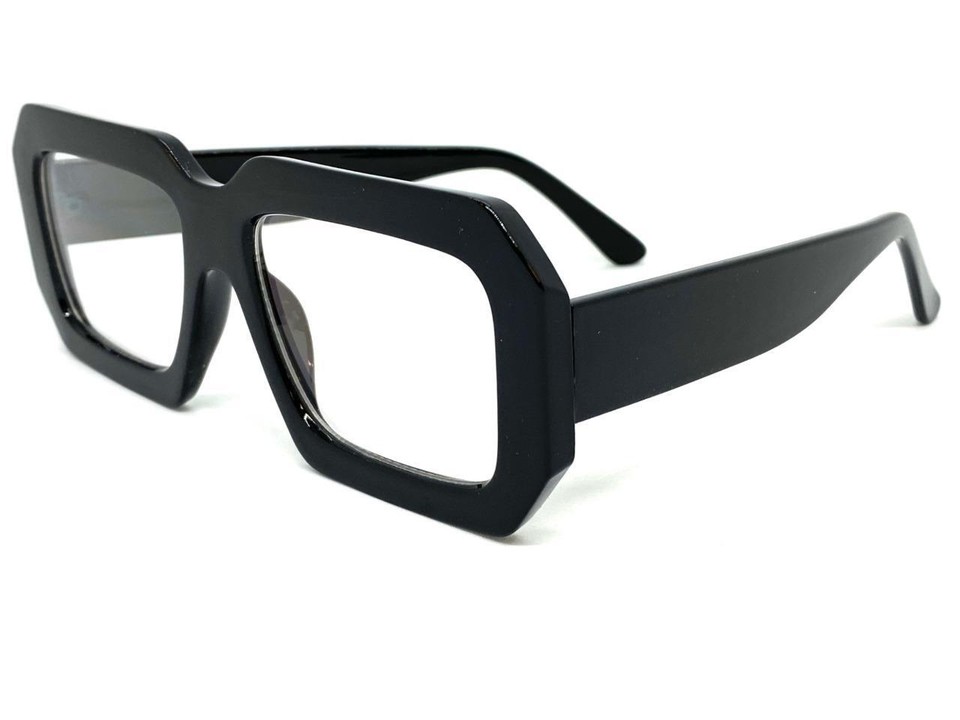 Oversized Classic Retro Style Clear Lens EYE GLASSES Large Big Thick ...