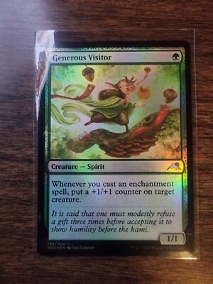 MTG [1×] Generous Visitor - Foil NM - Kamigawa: Neon Dynasty | eBay