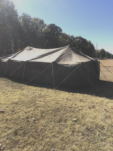 MILITARY SURPLUS REGLR CANVAS GP MEDIUM TENT 16x32 HUNT US ARMY- FAIR ...