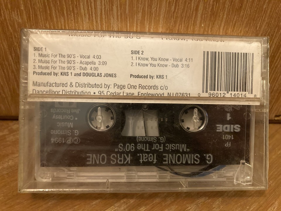 G. Simone ‎– Music For The 90's / I Know, You Know CASSETTE RAP R&B ...