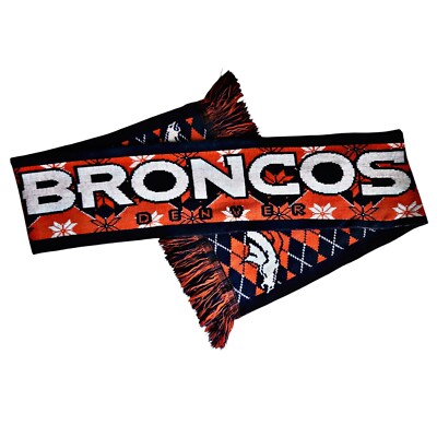 Denver Broncos Winter Edition Stole Scarf Orange Blue NFL Football Fan ...