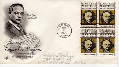 HONORING EDGAR LEE MASTERS, AMERICAN POET - 1970 - DC2482 | eBay