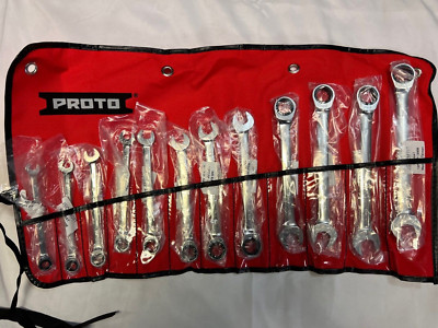 PROTO Combination Wrench Set 12 Tools, 8 mm to 19 mm Range JSCRMT-12S ...