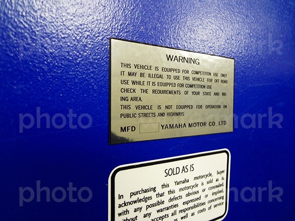 Yamaha warning decal set YZ YFZ RD IT DT 125 250 400 500 AHRMA OW RT WR ...