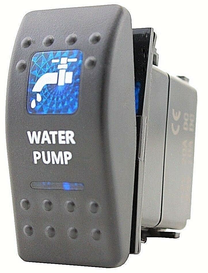 Rocker Switch WATER PUMP - Blue - LED 4x4 Boat Caravan Marine 12v ...
