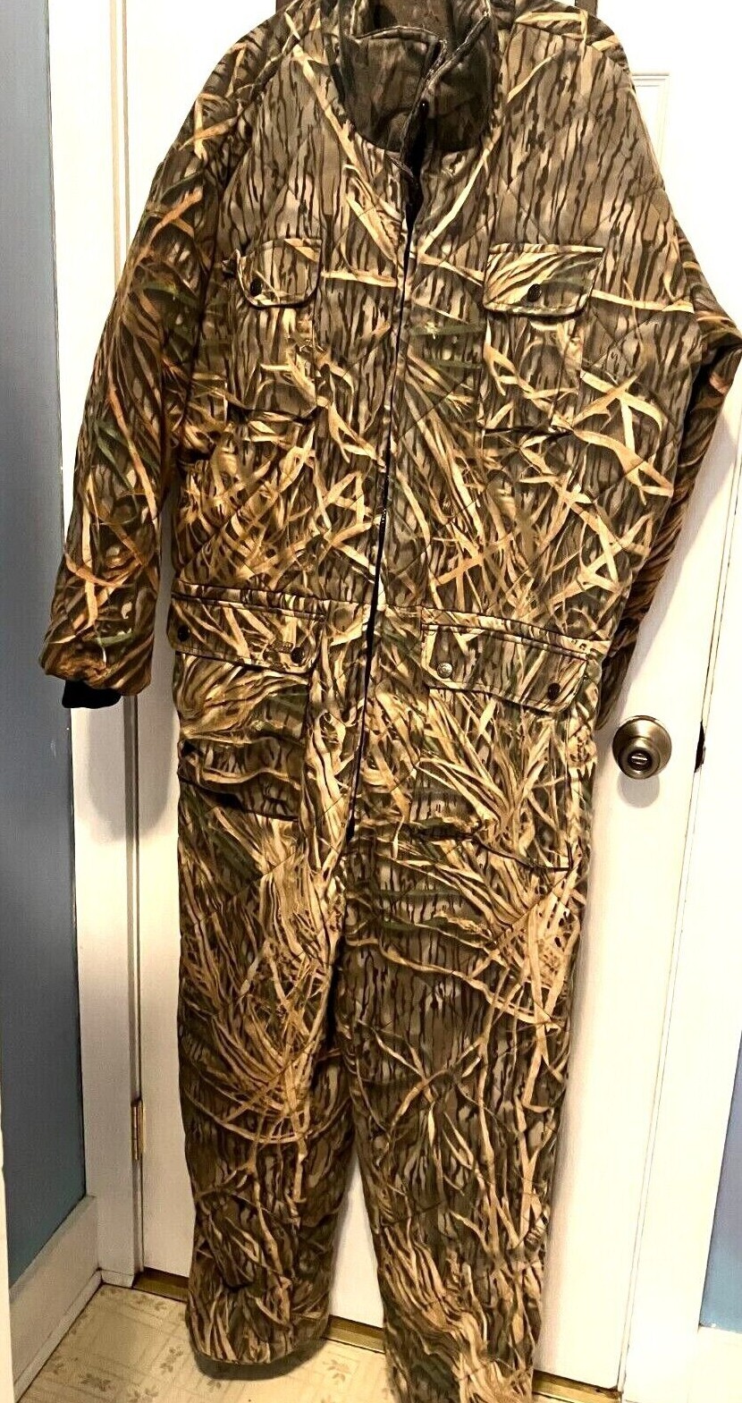 FIELD & STREAM REVERSIBLE CAMOUFLAGE HUNTING COVERALLS XL BREAKUP ...