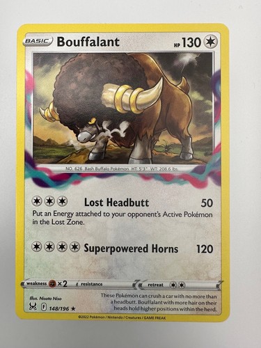 Pokemon TCG Card Lost Origin Bouffalant 148/196 Rare | eBay