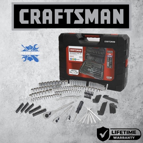 Craftsman 230 Piece Mechanics Tool Set With Case, Alloy SAE Metric ...