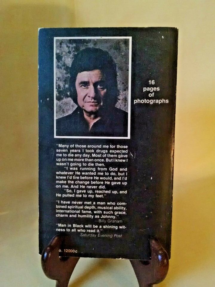 JOHNNY CASH MAN IN BLACK ZONDERVAN PB #12000C NOV 1976 ILL CHAPLAIN RAY ...