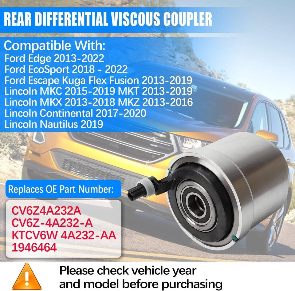 Rear Differential Viscous Coupler Fits Ford Edge Escape Kuga Flex CV6Z ...
