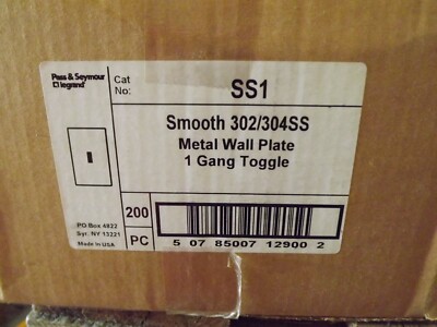 ten (10) P&S LEGRAND SS1 Single Gang switch 302/304 Stainless plate | eBay
