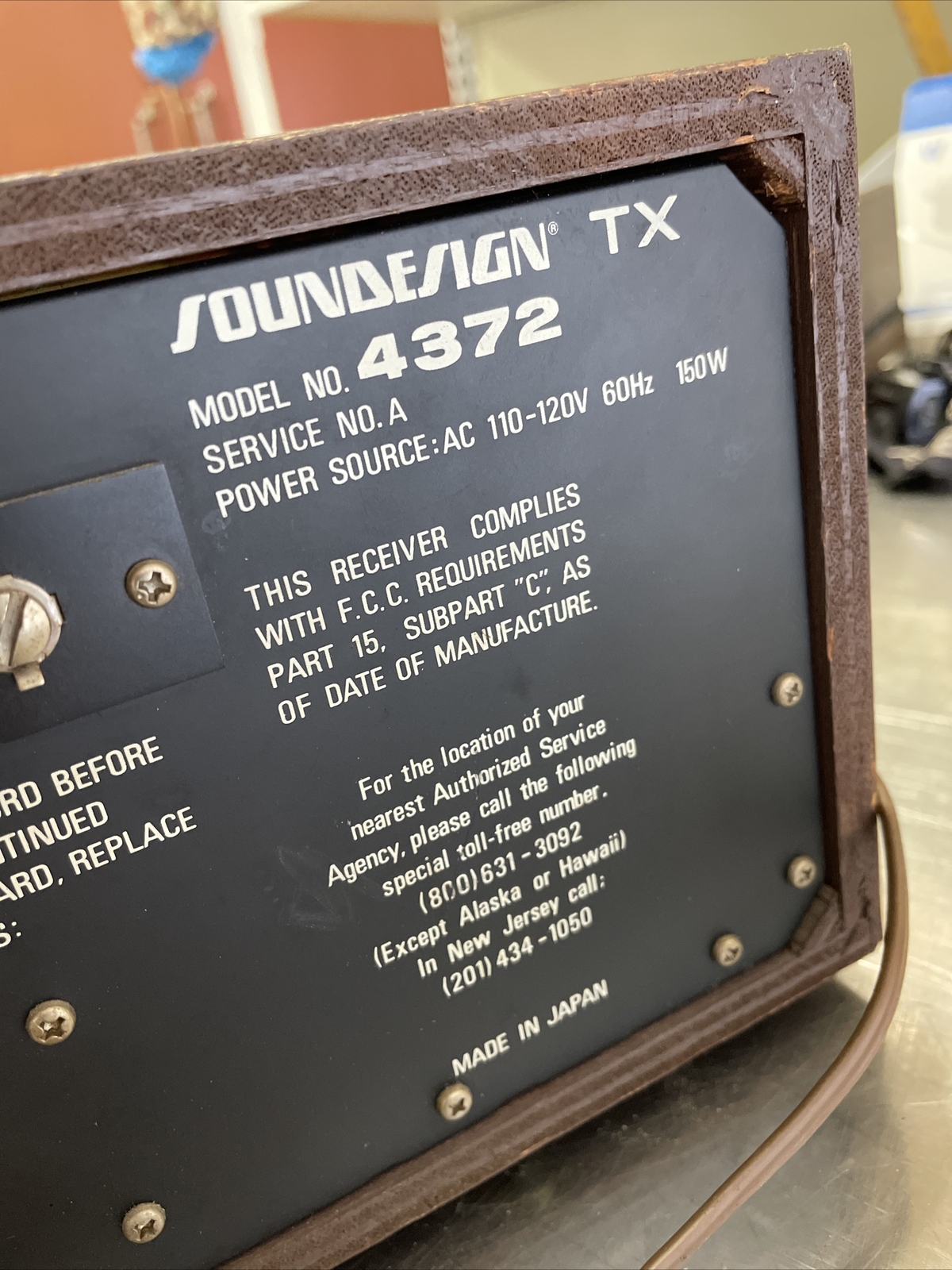 VINTAGE SOUNDESIGN TX 4372 AM FM STEREO RECEIVER Japan | eBay