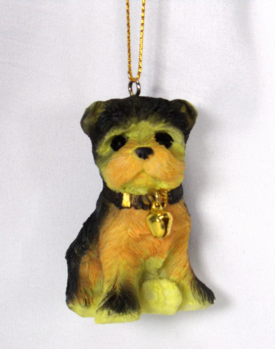 SILVER TREE GISELA GRAHAM 2" RESIN YORKSHIRE TERRIER PUP DOG CHRISTMAS ...