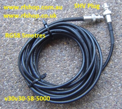 Cable Assembly, Coaxial, SHV plug to SHV plug, RG58 Cable | eBay