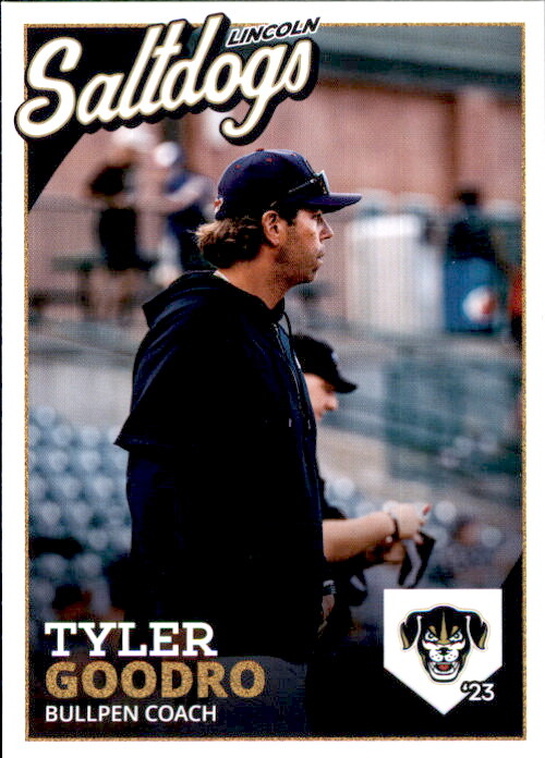 2023 Lincoln Saltdogs Team Issue #13 Tyler Goodro Bullpen Coach NM ...