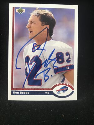 Don Beebe -Chadron State- Buffalo Bills Autographed Card | eBay