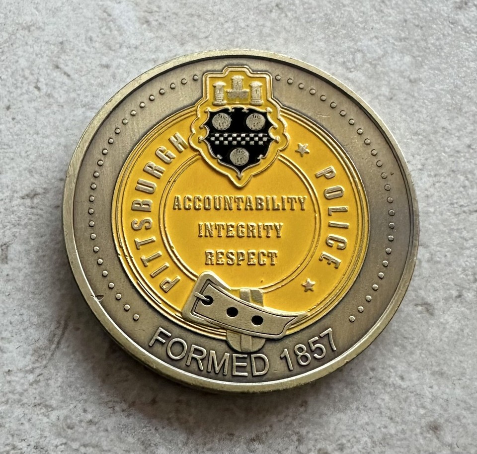 Pittsburgh Police Challenge Coin Come With Special Velvet Case | eBay