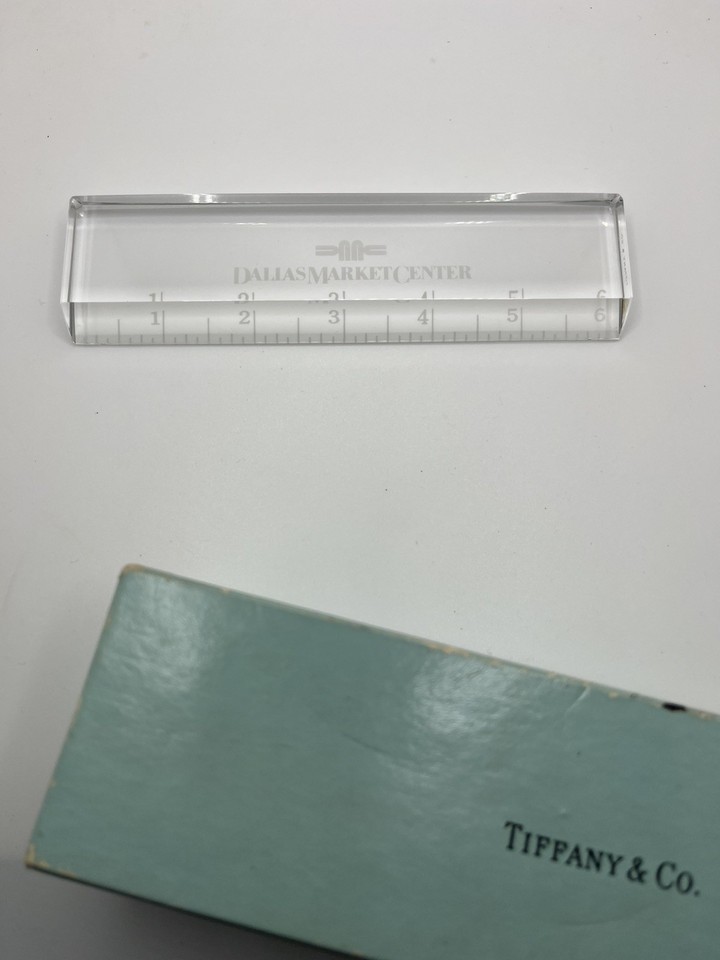 Tiffany & Co. Crystal Glass 6-inch Ruler | eBay