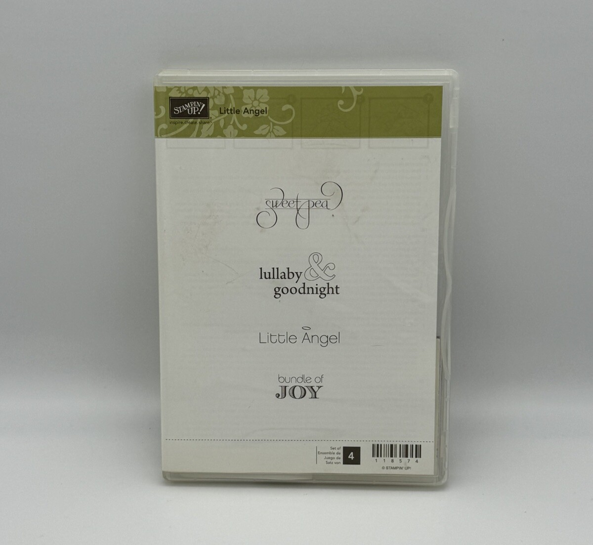 Stampin Up Little Angel Cling Mount Rubber Stamps Baby Bundle of Joy ...