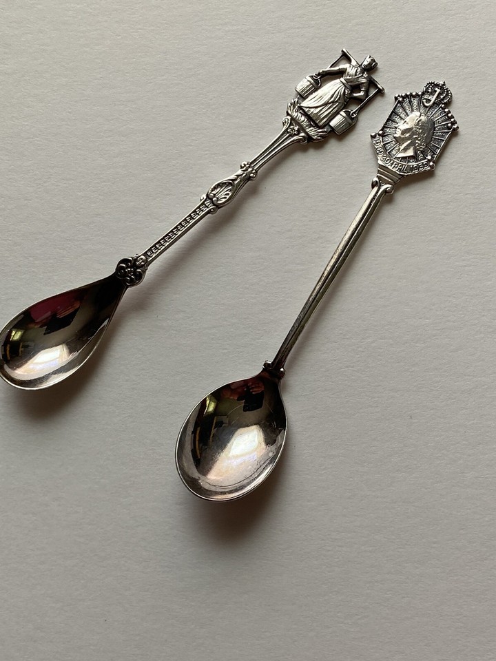 Very Nice Vintage Nieuwpoort 90 & Gema 90 Souvenir Spoons * Lot of 2 ...