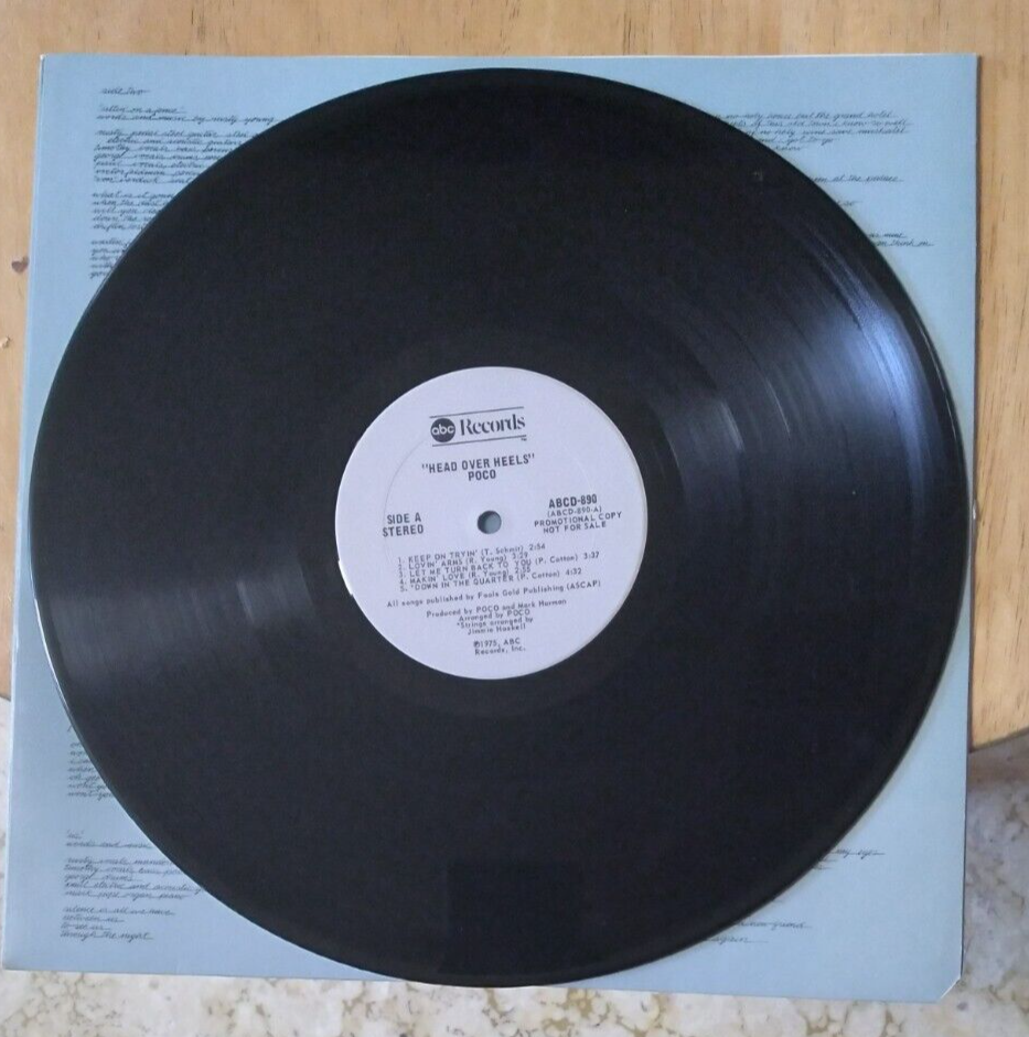 Poco Head Over Heels ABCD-890 VG+ White Label PROMO Lyric Inner Sleeve ...