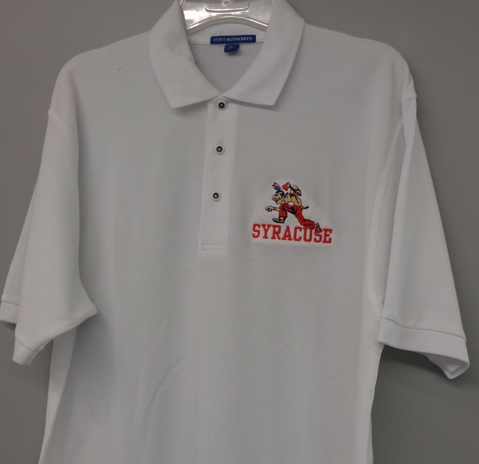 Syracuse Orangemen Indian Logo NCAA Mens Embroidered Polo XS-6X, LT ...