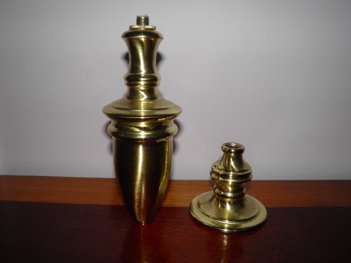 Lot of 2, vintage, brass plated steel, lamp columns/breaks/spacers. 8 ...