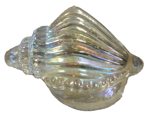 Conch Sea Shell Effervescent glass Crystal Art Paperweight Bubbles ...
