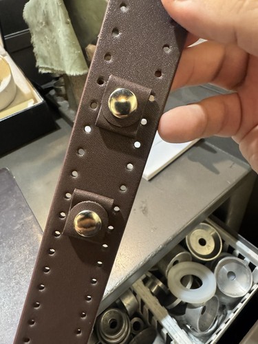 Brown Wide Leather Watch Band -Cuff Strap Big Buckle Punk Rock 18MM. NO ...