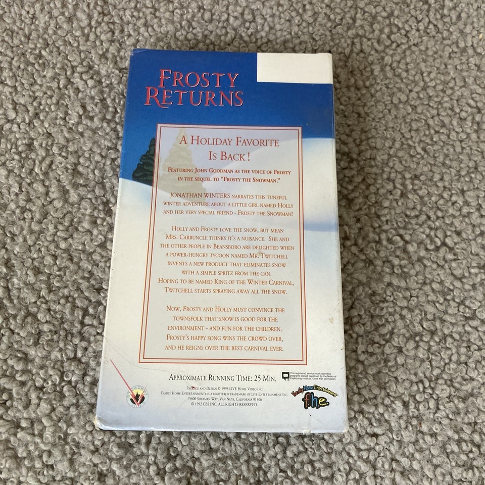 Frosty Returns (VHS, 1998) 74644959833| eBay