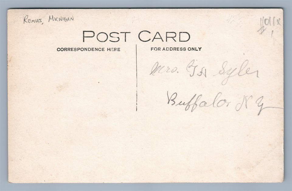 REMUS MI BANK ANTIQUE REAL PHOTO POSTCARD RPPC | eBay