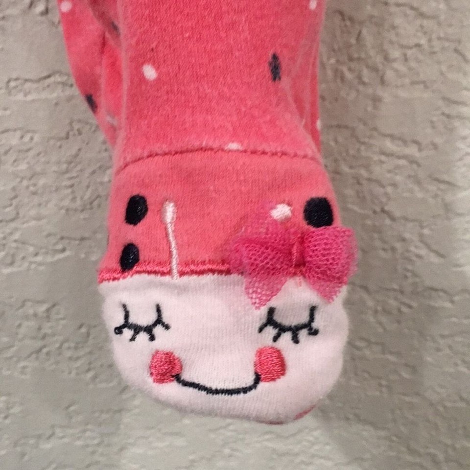 Little Wonders Baby 0-3M Ladybug Polka Dot Foot Sleeper 100% Cotton | eBay