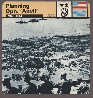 Planning Opn. Anvil Edito Service Card Second World War II Operations ...