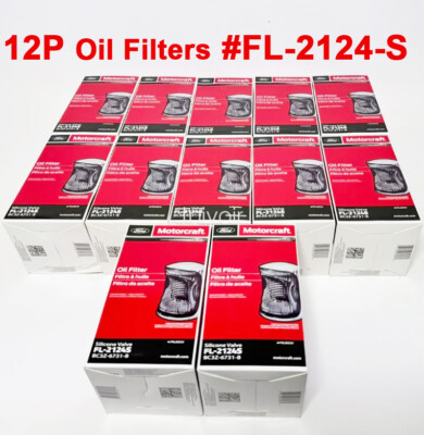 Genuine 12PCS Ford Motorcraft FL-2124-S FL2124S Engine Oil Filters # ...