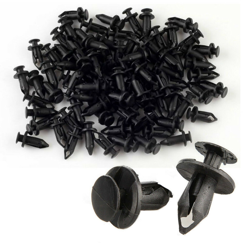 100x LONGER BLACK Trim Panel Fixing Clips for Ford Transit Custom ...