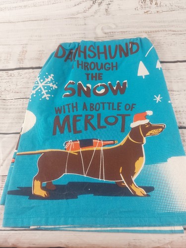 Primitives By Kathy Dachshund Through The Snow With A Bottle Of Merlot ...