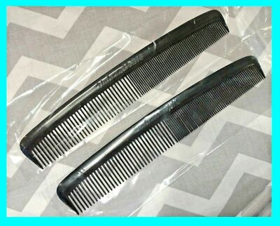 2 Piece - 7" Unbreakable Black Plastic HAIR COMBS Salon Barber | eBay
