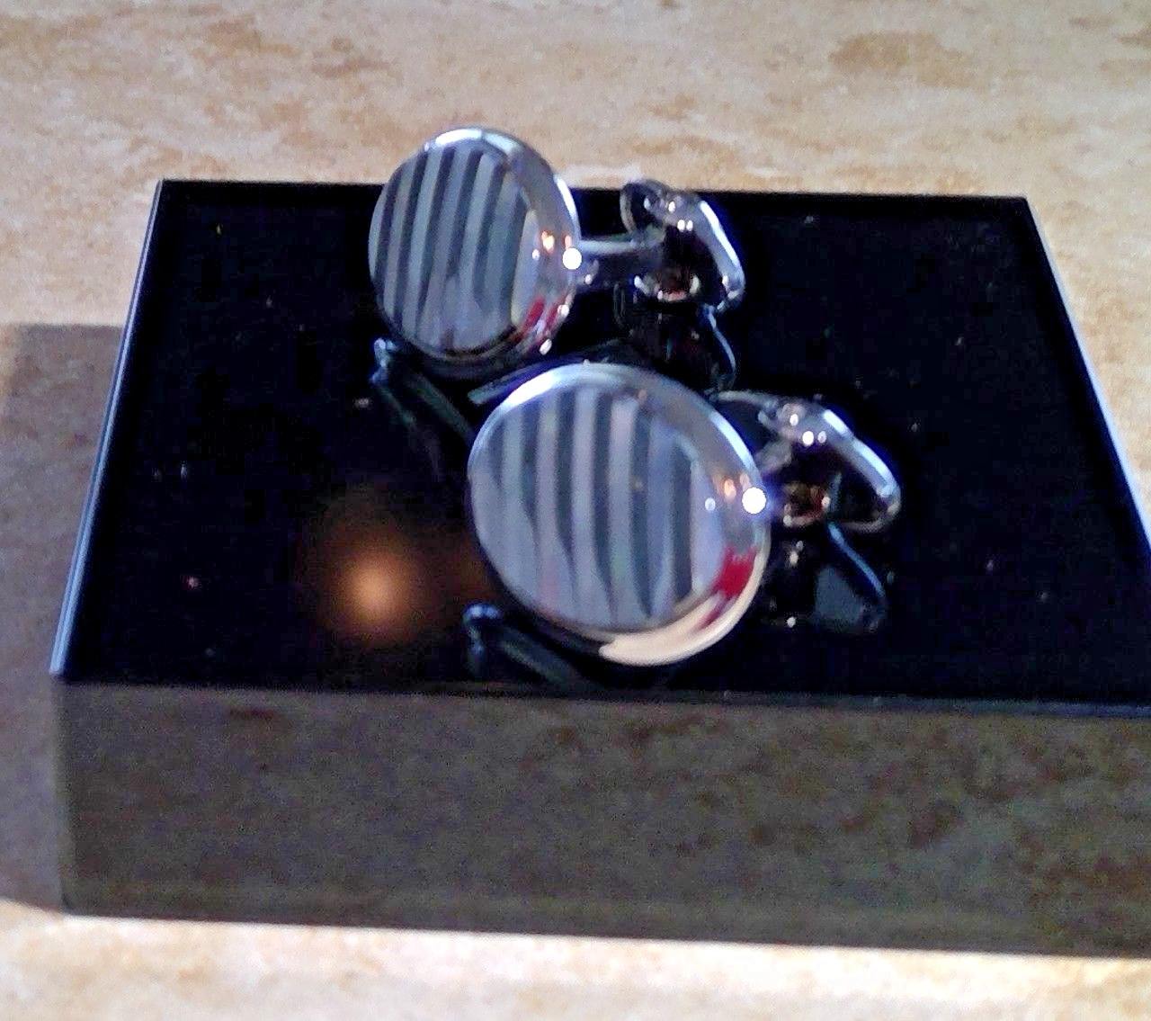 New Dolan Bullock 14Kt white gold Pearl Cufflinks wcl004200 usa made | eBay