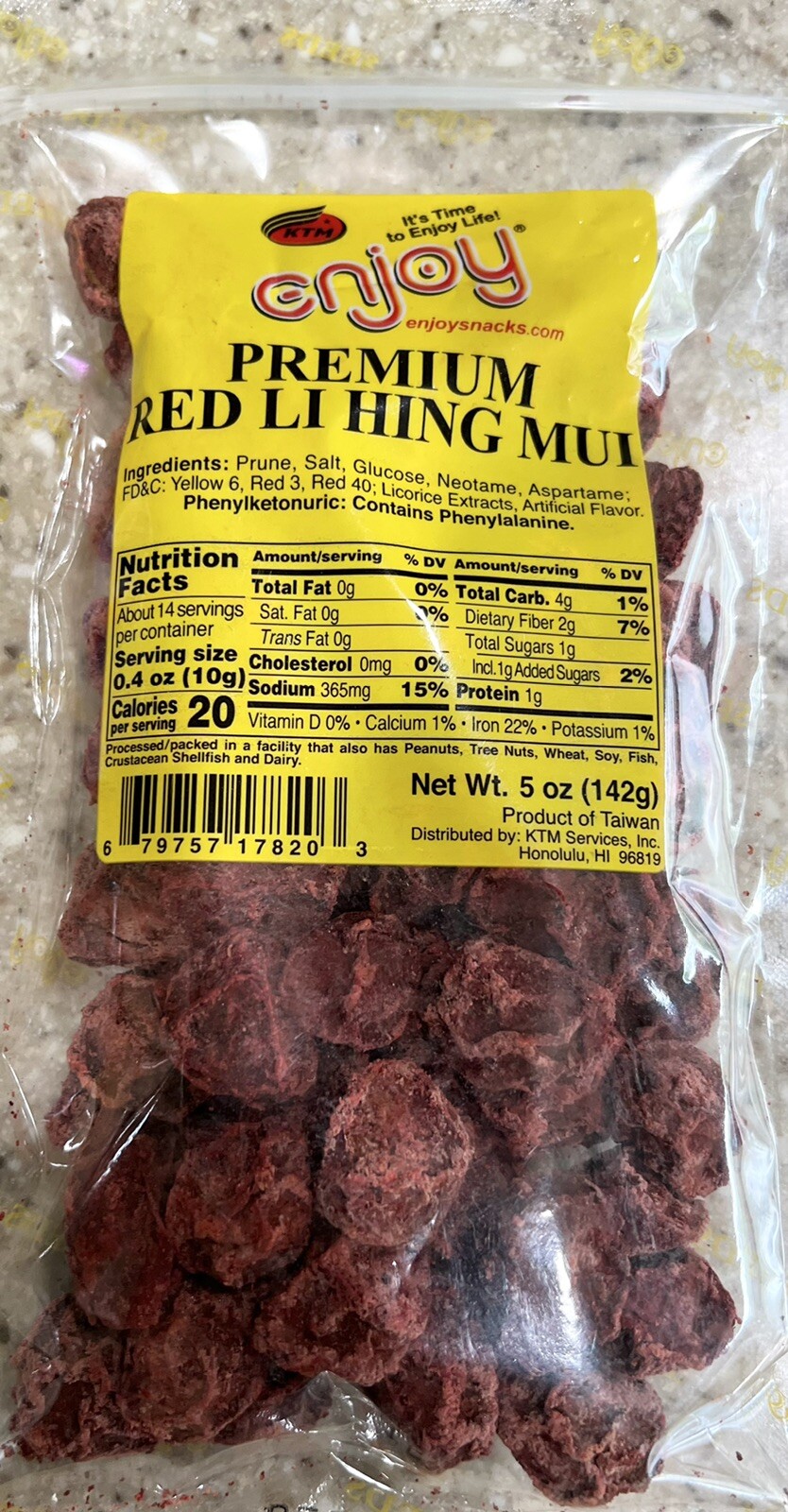 Enjoy Premium Red Li Hing Mui 5 oz (2 bags) 679757178203 | eBay